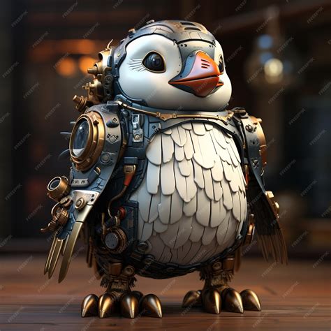 Premium Photo 3d Penguin Robot
