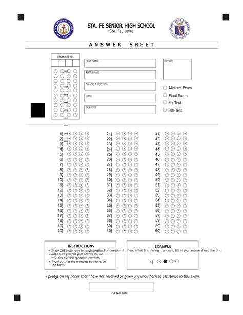 Answer Sheet Sample For Shading Examinee No 0000 1111 2222 3333 4444 5555 6666 7777 8888 9999 Answer Sheet Sample For Shading Examinee No 0000 1111 2222 3333 4444 5555 6666 7777 8888 9999