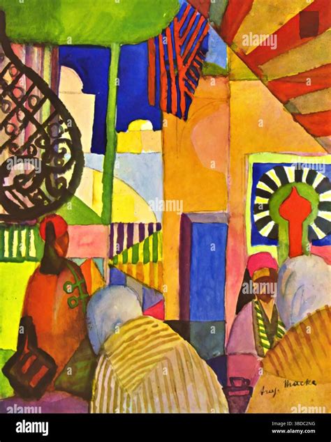 In The Bazaar 1914 August Macke Stock Vector Image And Art Alamy