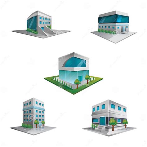 Edificios Y Estructuras Diseño Decorativo De Ilustración Vectorial