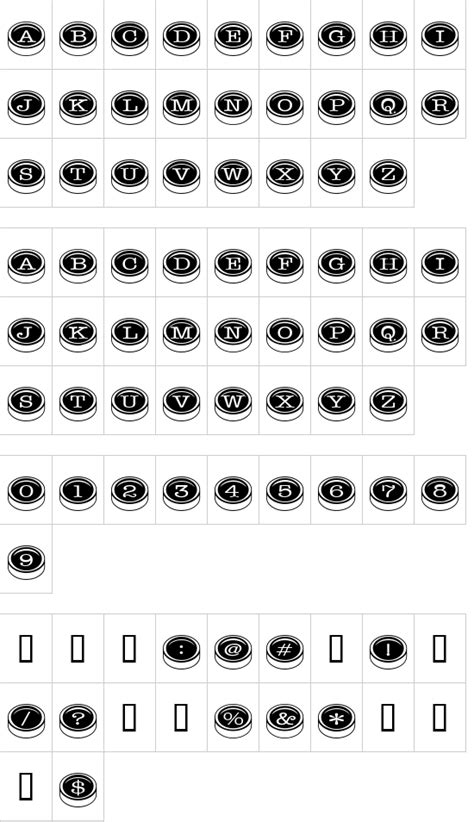 Typewriter Keys Fontm