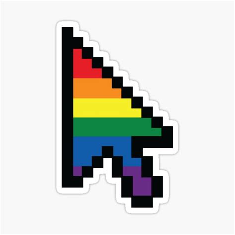 Pride Cursor Rainbow Sticker By Waddlingtech Redbubble