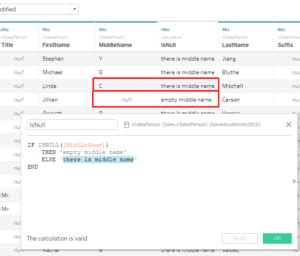 How Does Tableau Recognize Is Not Null In A Calculated Field How Do I Write A Formula To