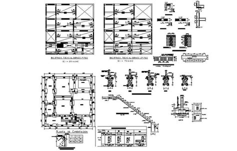 Various Rcc Structure Details In Autocad Software