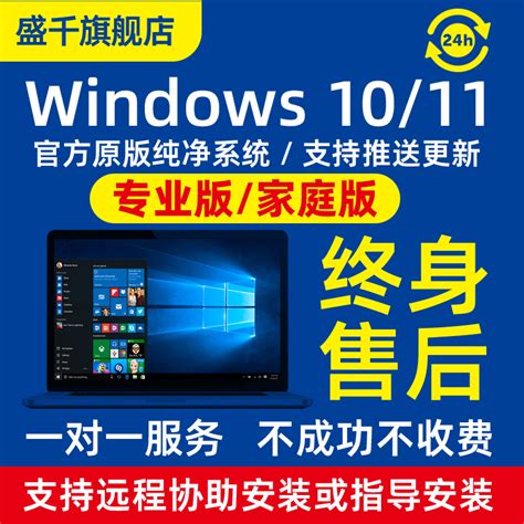 远程win10系统重装专业版 Windows11纯净版电脑安装升级维修服务虎窝淘