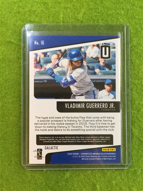 VLADIMIR GUERRERO JR GALACTIC PRIZM SILVER REFRACTOR CARD 2020