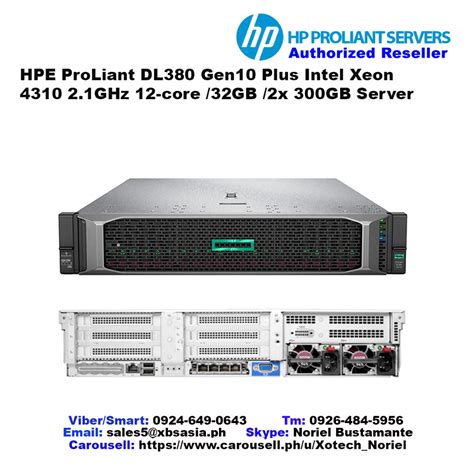 Hpe Proliant Dl380 Gen10 Plus Intel Xeon 4310 2 1ghz 12 Core 32gb 2x 300gb Server Computers