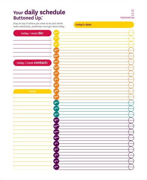 20 Excel Daily Planner Template Simple Template Design