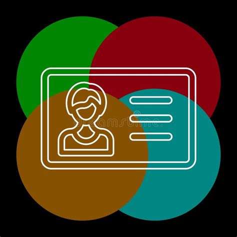 Icono Del Vector Del Carn De Identidad Ilustración del Vector Ilustración de cara contorno