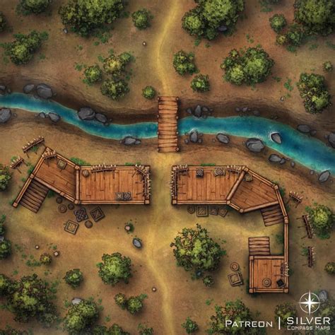 River Checkpoint Battlemap Rdndmaps