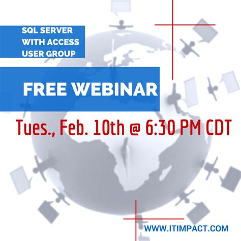 sql server with access free webinar on feb 10th