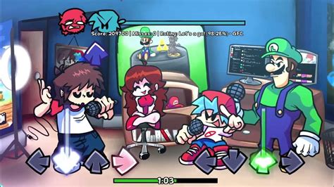 Fnf Super Funkin Galaxy Sexy Luigi Fc Youtube