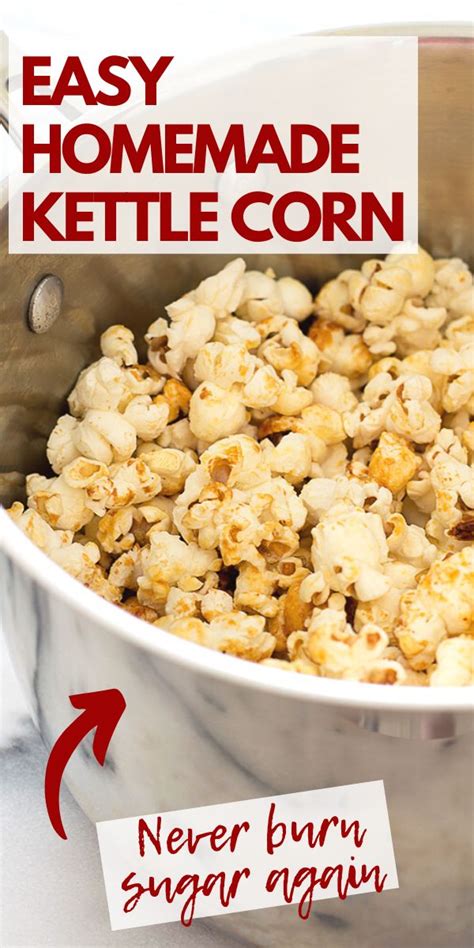 Easy Homemade Kettle Corn Homemade Kettle Corn Popcorn Recipes Easy
