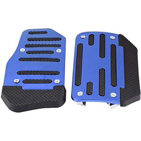 KIMISS Universal Car Brake Pedal Gas Pedal Covers Aluminum Alloy Non