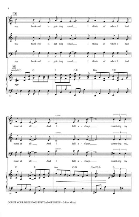 Count Your Blessings Instead Of Sheep Arr Cristi Cary Miller By