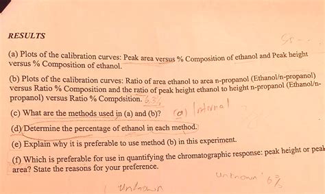 video solution texts results versus composition of ethanol