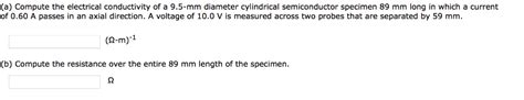 Solved A Compute The Electrical Conductivity Of A 9 5 Mm