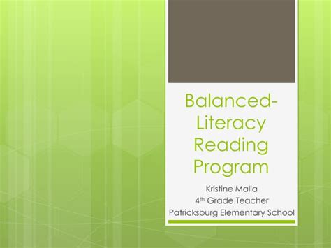 Balanced Literacy Powerpoint Pptx