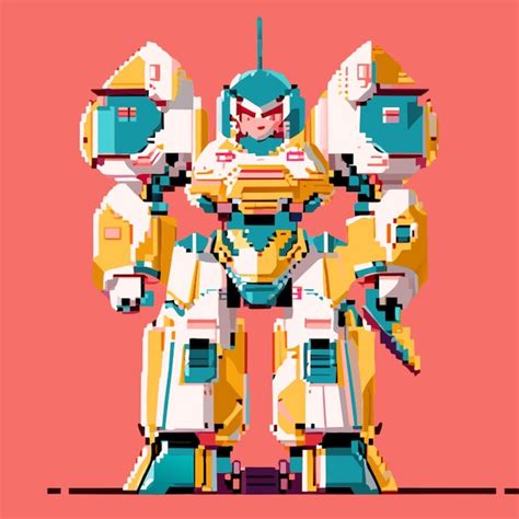 Premium Vector Mech Sprite Vector Illustration