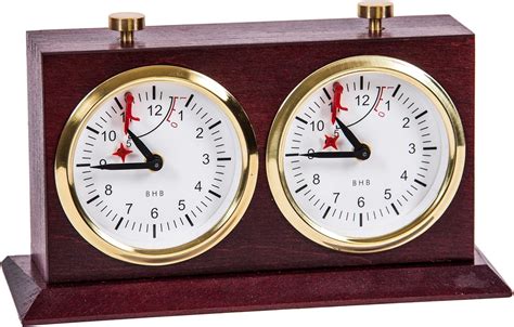 Wooden Chess Clock Square By Bhb Special Exclusive Mahogany