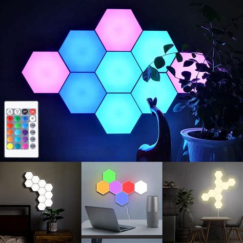 Mupoo Led Wandleuchte Led Sechseck Gaming Wandleuchte Hexagon Rgb Led