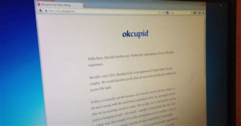 Dating Website Discourages Firefox Users Over Mozilla Ceo Support Of