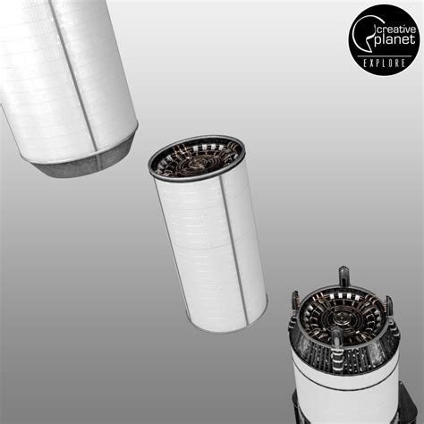 우주 공상 과학 우주선 로켓 높은 세부 사항 3d 모델 91 Max 3ds Fbx Unknown Obj Free3d