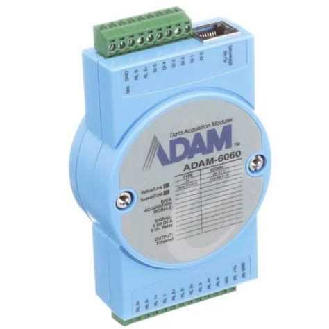 adam 6060 6relay 6di iot modbus snmp mqtt ethernet remote i o at