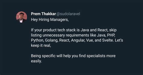 Prem Thakkar On Linkedin Tip For Writing Job Descriptions Want To Find A Specialist Quickly Be