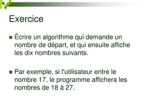 Ppt Exercices Algorithmiques Powerpoint Presentation Free Download