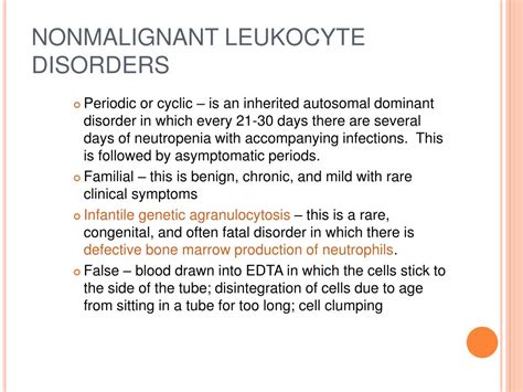 Ppt Nonmalignant Leukocyte Disorders Powerpoint Presentation Free