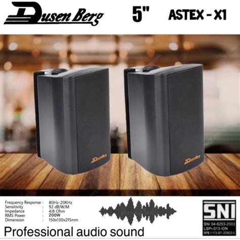 Jual Speaker Monitor Pasif Dusenberg 5 Inch Astex X1 Breket 2 Unit