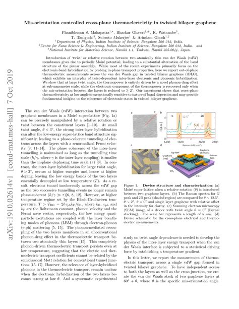 Pdf Mis Orientation Controlled Cross Plane Thermoelectricity In
