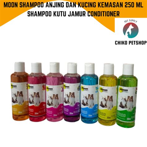 Jual Shampoo Kutu Jamur Kucing Anjing MOON Conditioner Kemasan 250 Ml