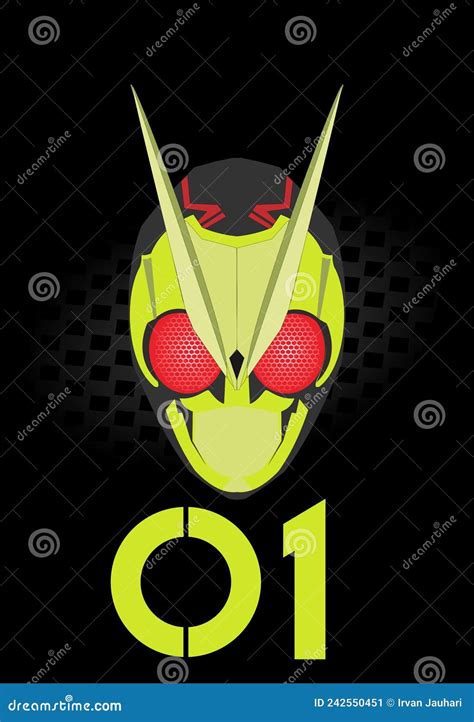 Head Vector Kamen Rider Zero One Stock Illustration