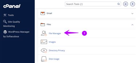 cpanel file manager