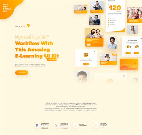 时尚在线电子学习课程网站界面WEB UI套件素材 E learning UI Kit Figma Template 安鱼设计资源丨优质平面设计资源共享站