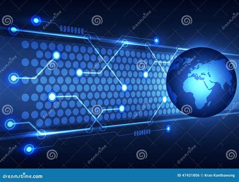 Abstract Global Technology Business Background Vector Illustration