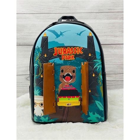 Disney Loungefly Funko Pop Jurassic Park Gate Mini Backpack Dinosa