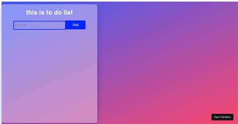 Todolist Codesandbox