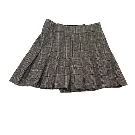 Plaid Pleated High Rise Skirt By Abercrombie And Depop