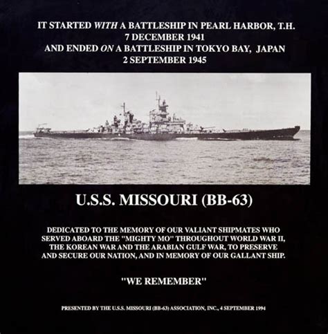Uss Missouri Bb 63 National Museum Of The Pacific War