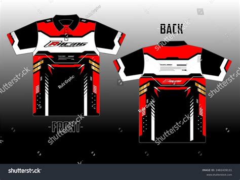 Vecot Shirt Jersey Rracingacing Design Editable Stock Vector Royalty