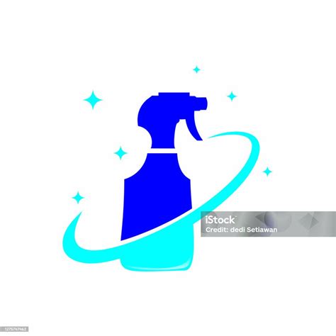 Templat Desain Logo Semprot Templat Logo Pembersih Ilustrasi Logo