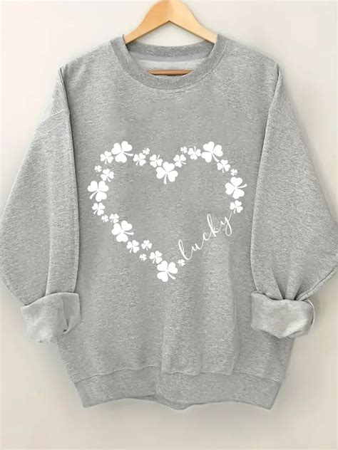Graphic Print Sweatshirt Plus Size Casual Long Sleeve Crew Temu Canada
