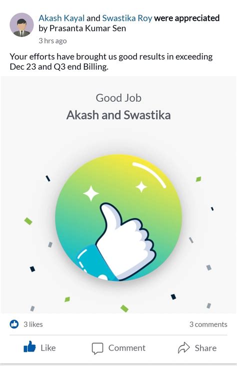 Akash Kayal On Linkedin First Appreciation Post Of My Career