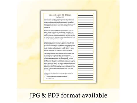 Opposition In All Things Mathias Held Journal Edition Packet General Conference April 2024