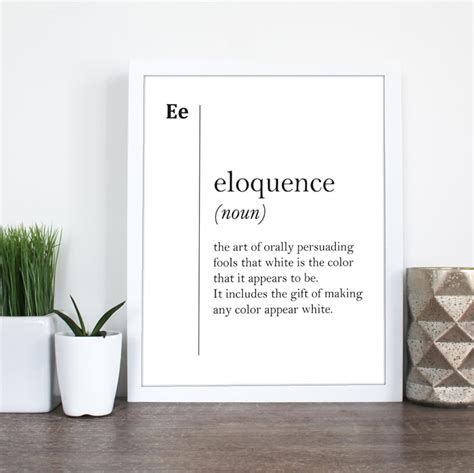 Eloquence Definition Print Lawyer T Lawyer Office Decor Speaker T