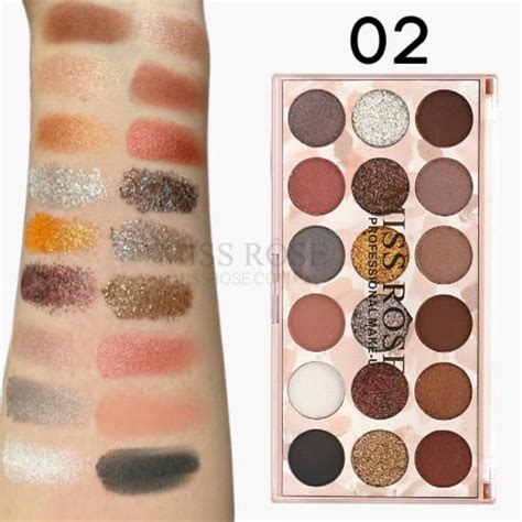 Miss Rose 12 Color Eyeshadow And 6 Color Glitter Palette 126 Miss