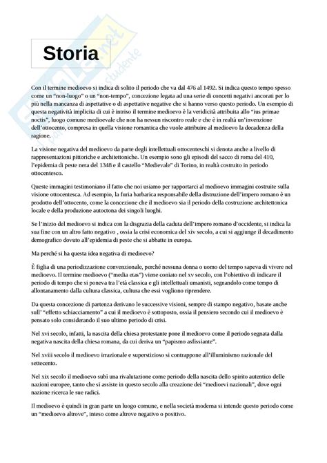 Lezioni Generali Appunti Di Storia Medievale